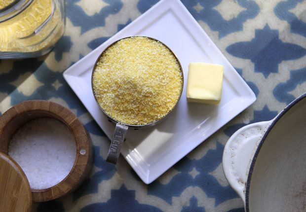 Creamy Polenta with Braised Kale