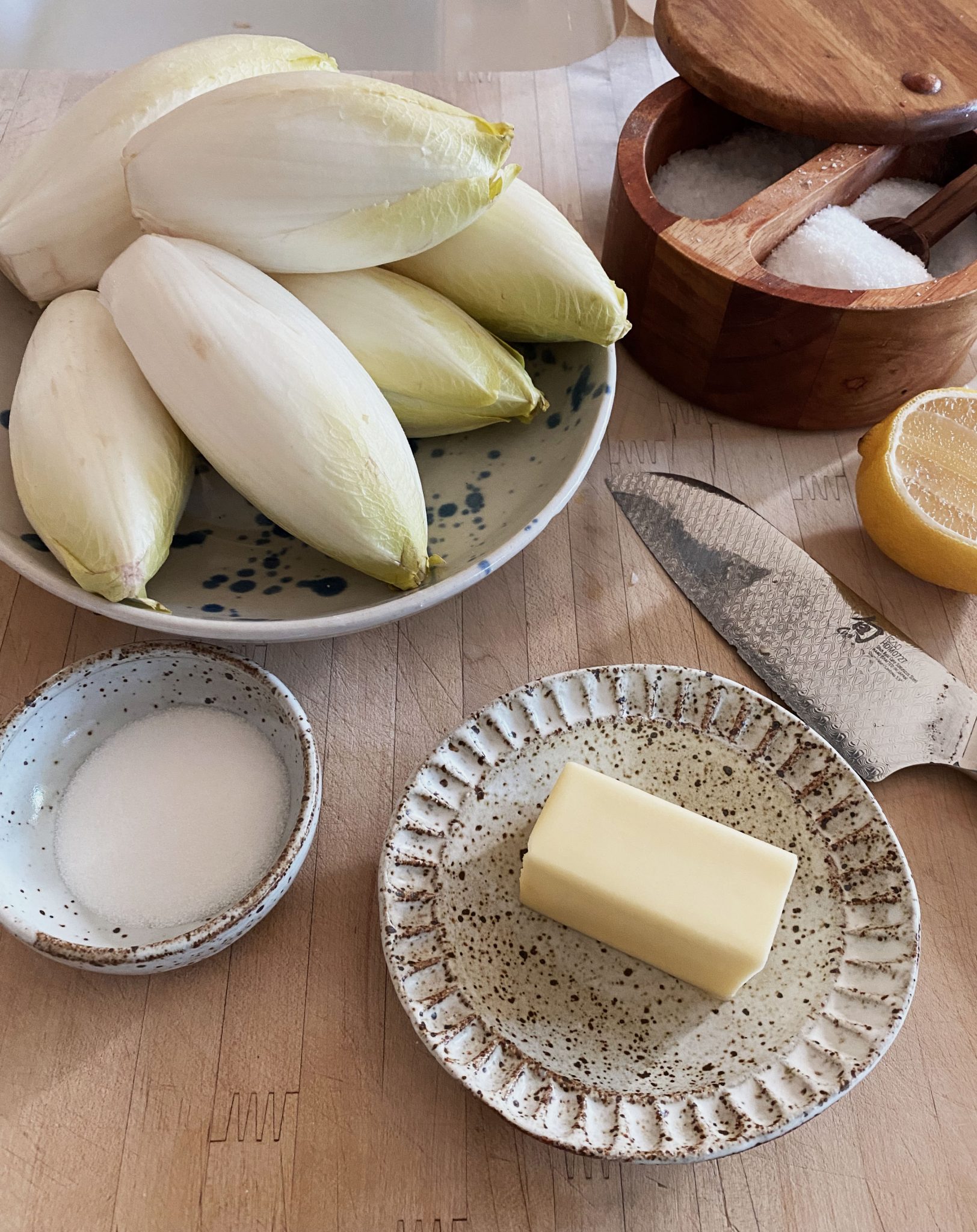 Braised Endive with Ham and Gruyere